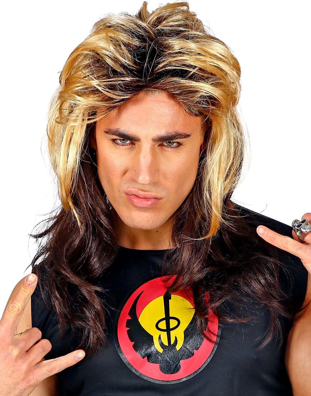 80's Rocker Parykk - To tonet - Blonde Parykker - Parykker Etter Farge ...