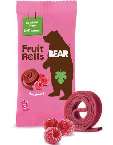 Pakke med 2 stk Bringebær Fruit Rolls - BEAR - DATOVARER - Søtsaker og ...