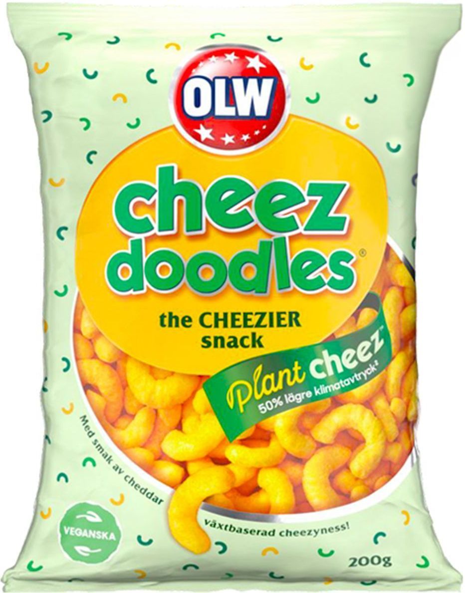 OLW Cheez Doodles Plant Cheez 200 gram (Vegansk) - Se Alle Våre Søtsaker - Søtsaker og Sjokolade ...