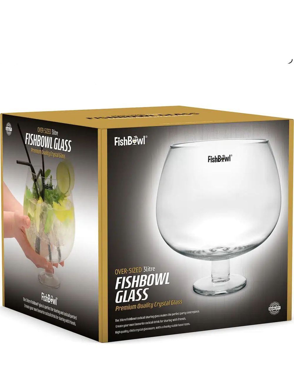FishBowl© Gigantisk Cocktail Party Glass/bolle 3 Liter - Diverse Bar ...
