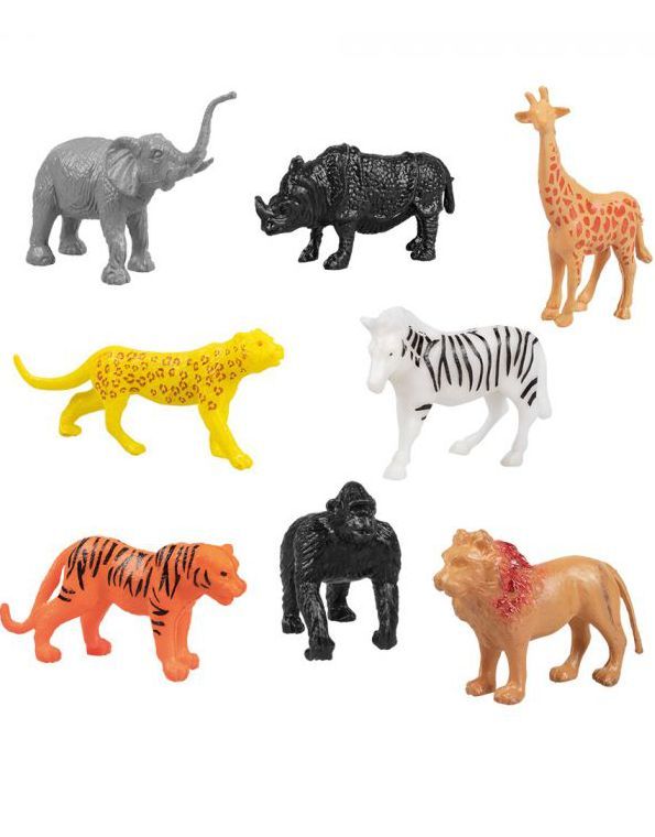 8 stk Små Figurer av Ville Dyr - Se Alle Våre Festprodukter ...