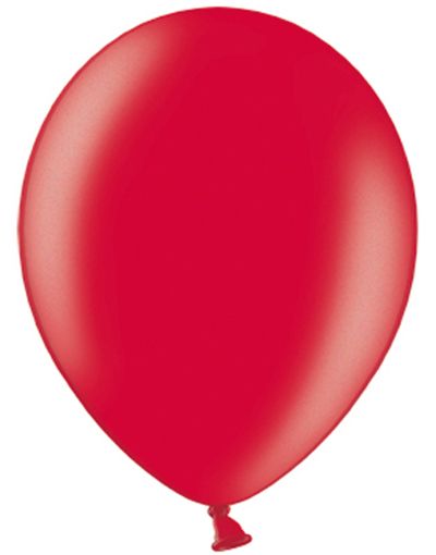 50 stk 30 cm - Metallisk Rød Ballonger - Ensfargede Ballonger ...