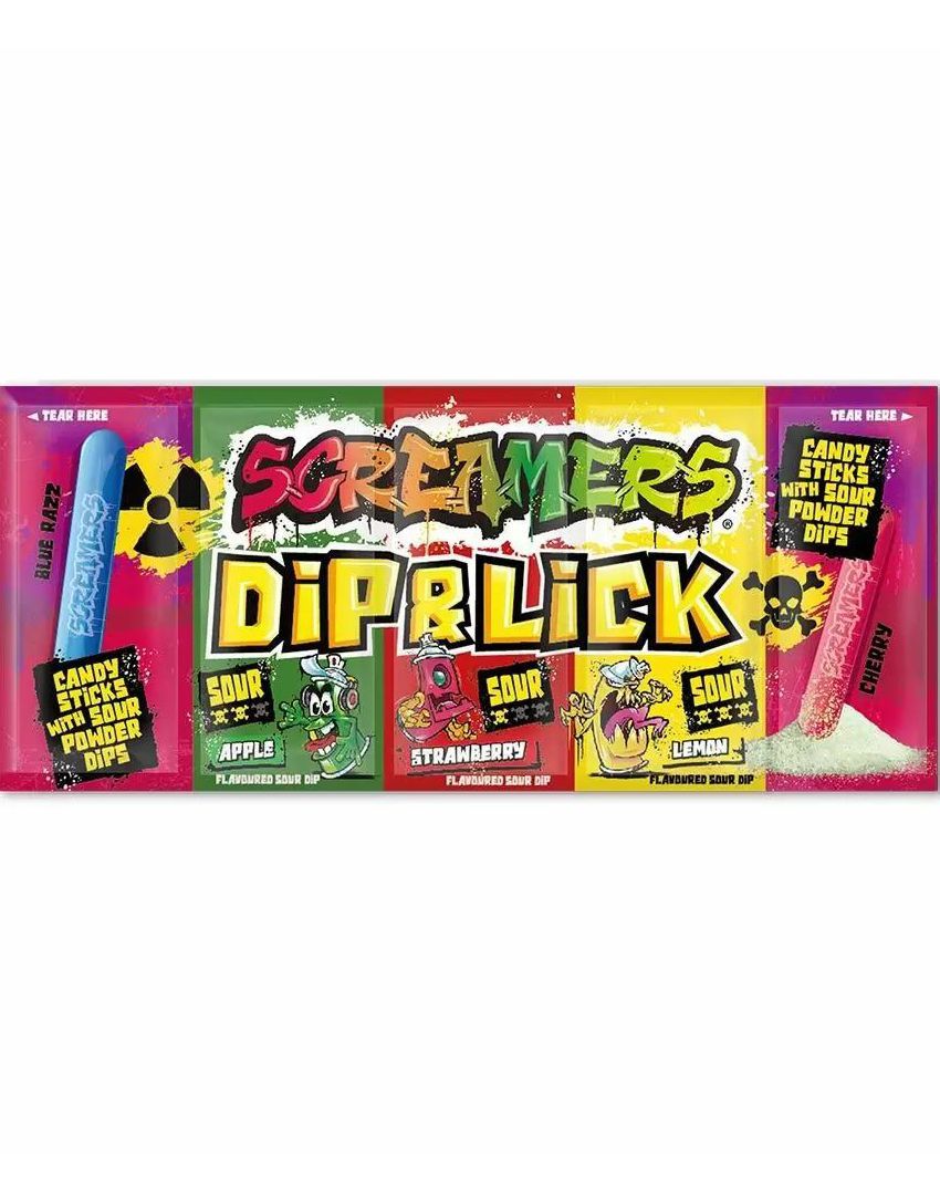 Zed Candy Screamers Dip & Lick - Godteristang med Surt Bruspulver 40 ...