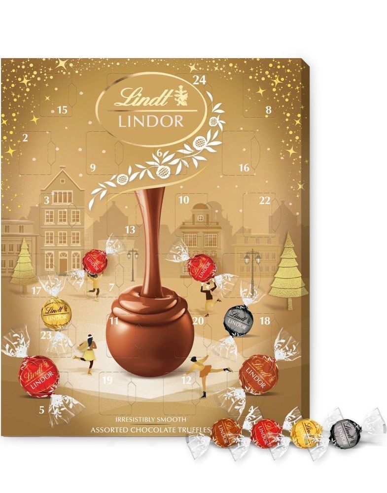 Lindt Lindor Gold - Stor Trøffelsjokolade Adventskalender 233g - Se ...