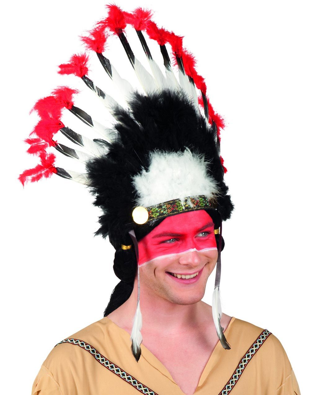 Indianer Mohawk - 37 cm Hodeplagg - Cowboy & Indianer - Kostymer etter ...