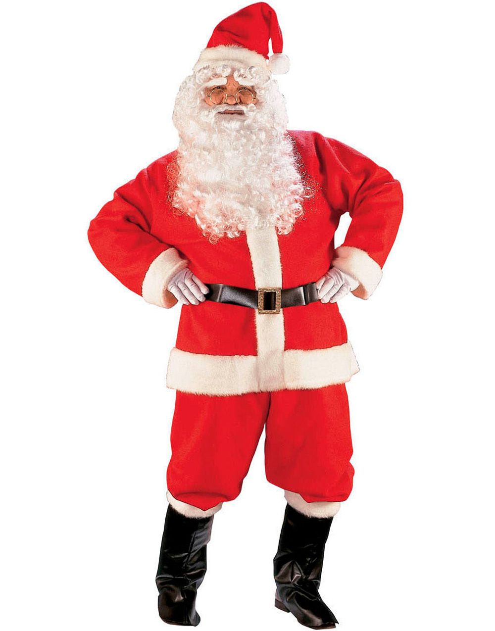 Komplett Julenisse Kostyme m/Parykk og andre Nisser og Alver