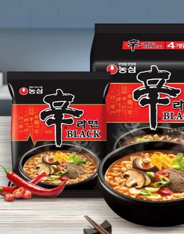 4 stk Nongshim Shin Ramyun Premium Black - Spicy Ramen - Hel Pakke 520 ...