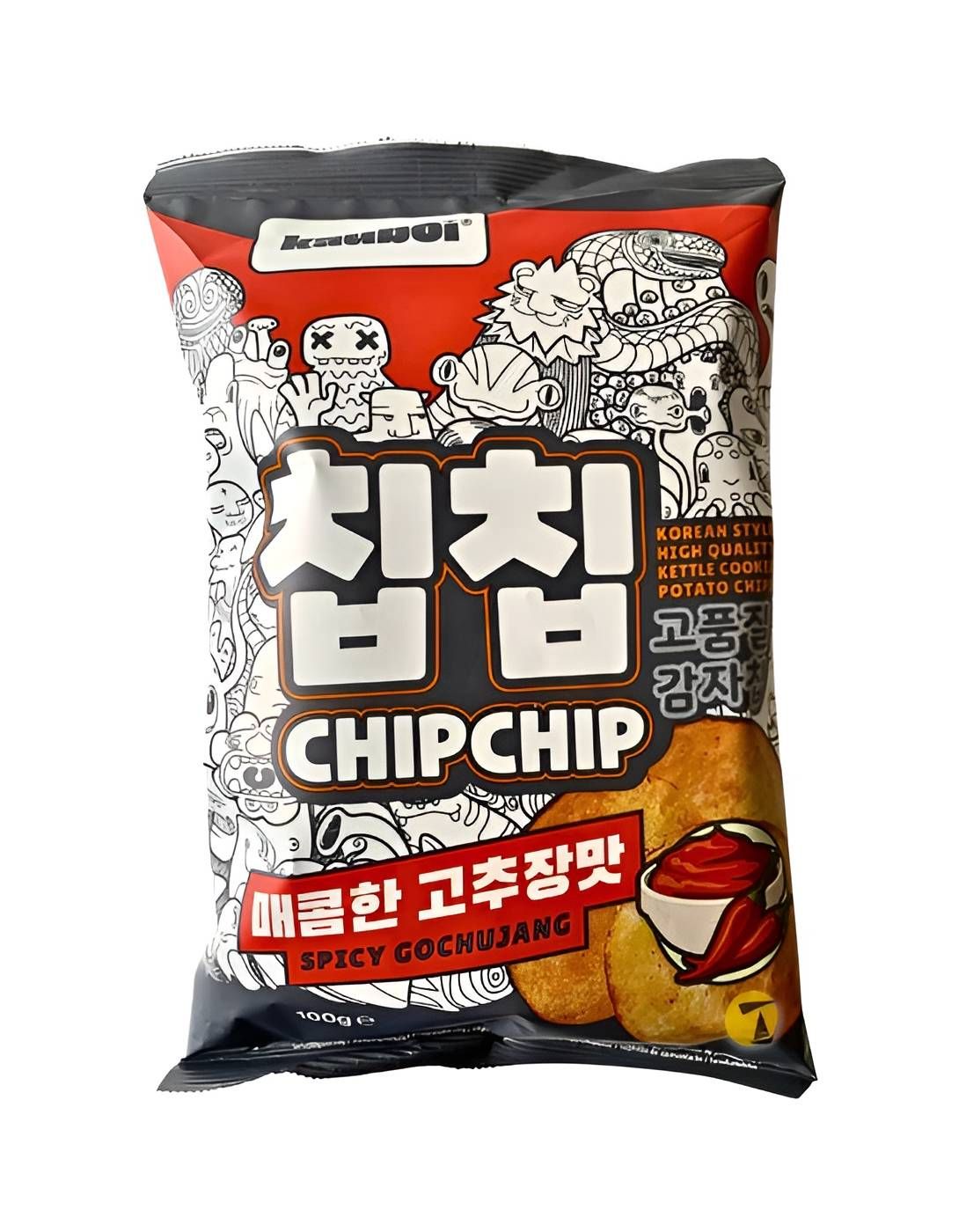 ChipChip Spicy Gochujang - Koreansk Stil Spicy Potetgull 100 gram ...
