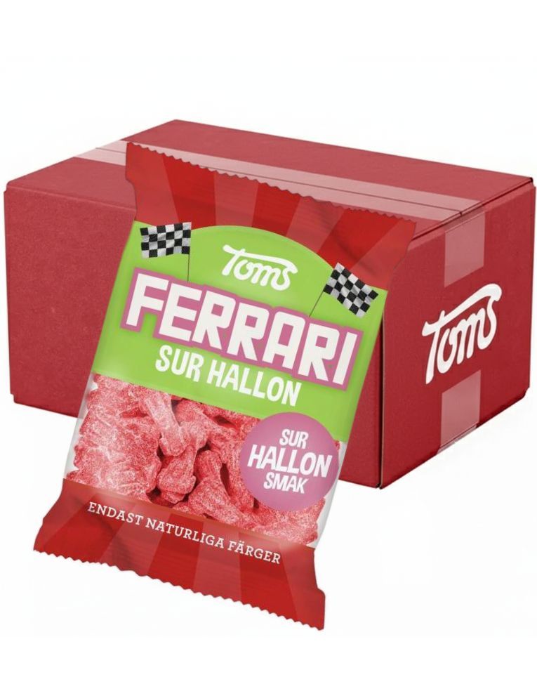 30 stk Toms Ferrari Sur Hallon - Bilformede Vingummibiter med Sur ...
