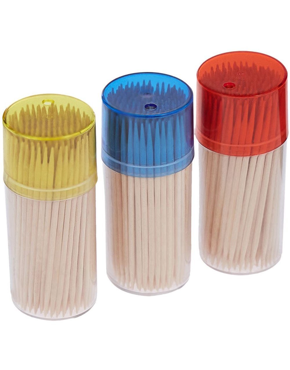 3 stk Partypicks Beholdere - 450 stk Tannpirkere med Dispensere i tre ...