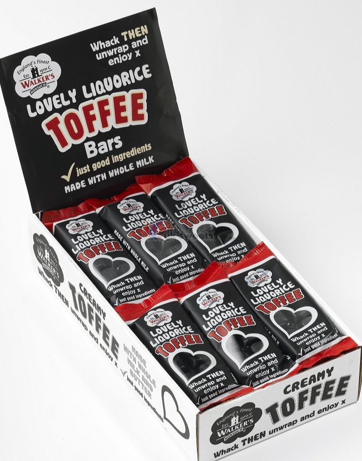 24 stk Walkers Lovely Liqurice Toffee Bar - Eske med Karamell-Barer - Se Alle Våre Søtsaker ...