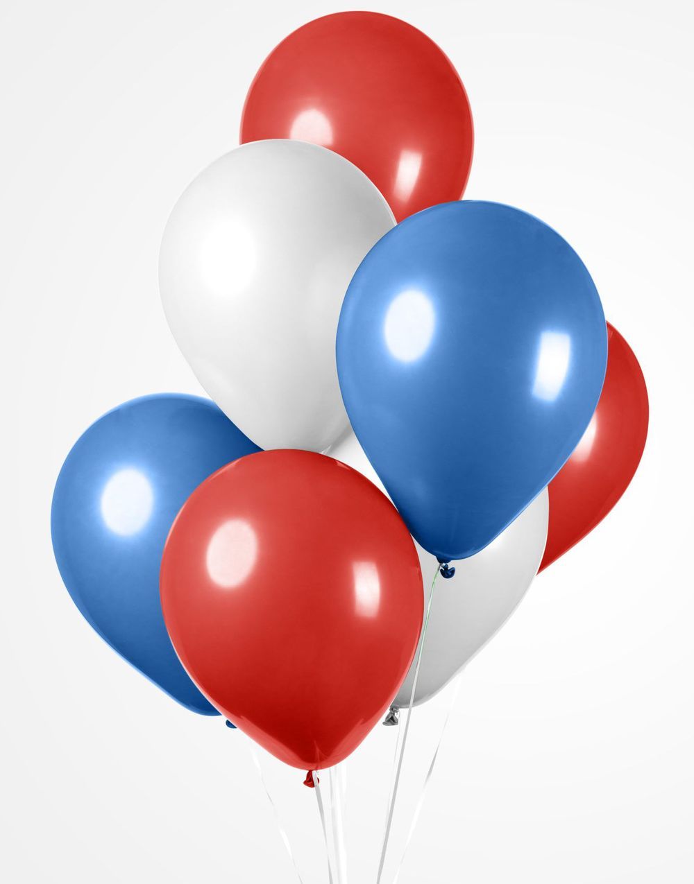 10 stk 30 cm - Norge Røde, Hvite og Blå Ballonger - Ensfargede ...