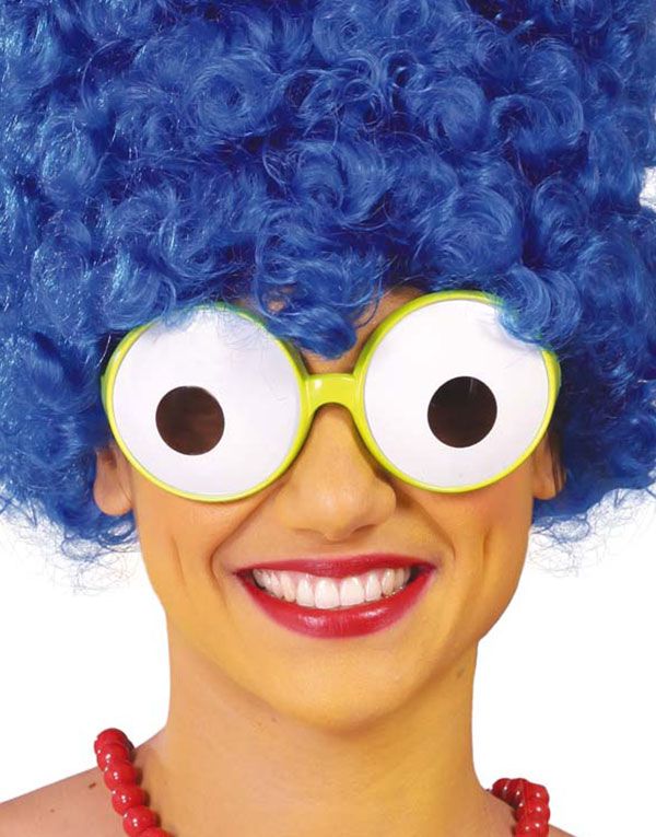 Gule Cartoon Inspirerte Kostymebriller med Store Øyne - Kostymebriller ...