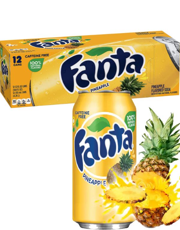 12 pack Fanta Pineapple / Ananas Smak av 355 ml (USA Import) - Se Alle Våre Søtsaker - Søtsaker ...
