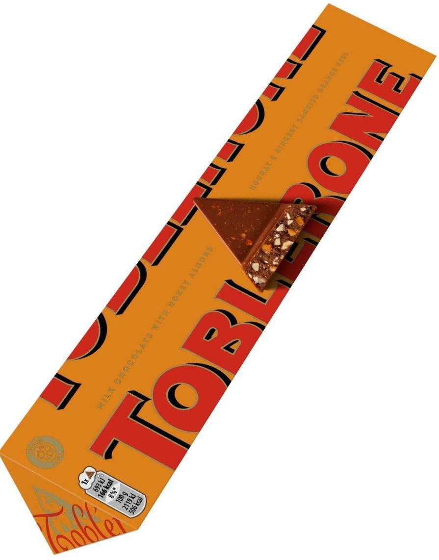 Toblerone Orange Twist - Toblerone med Honning, Mandler og ...
