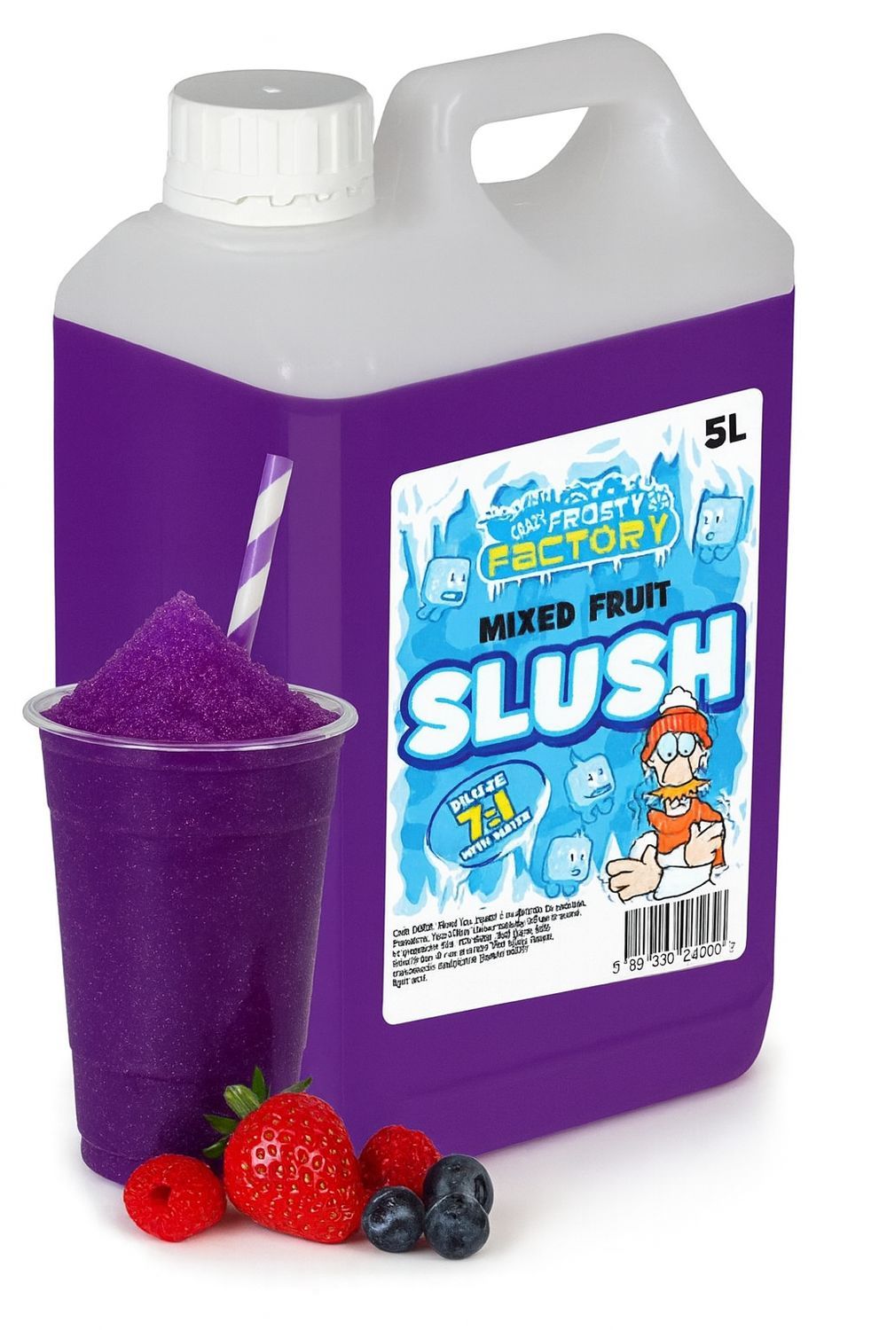 Mixed Fruit Slush-Konsentrat - 40 liter Ferdig Slush - Crazy Factory ...