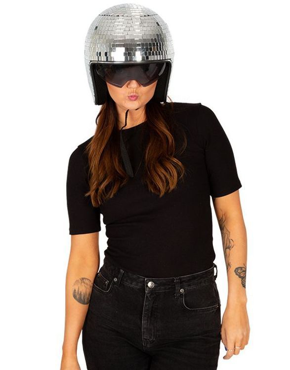 Morsom Discokule Hjelm med Visir - 60/70 Tallet - Kostymer etter Tema ...