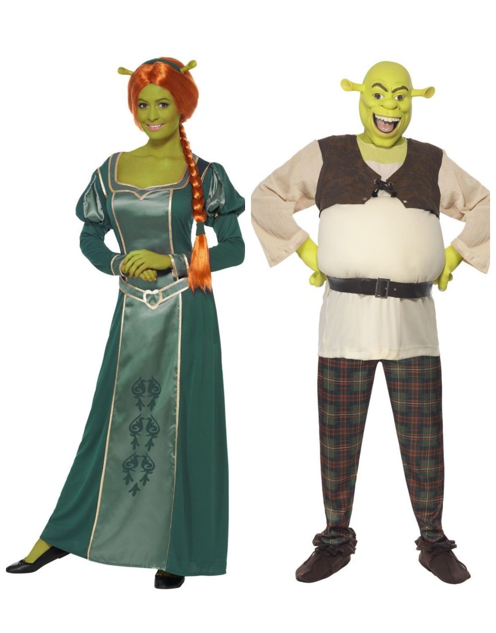 Parkostyme - Fiona og Shrek Kostyme