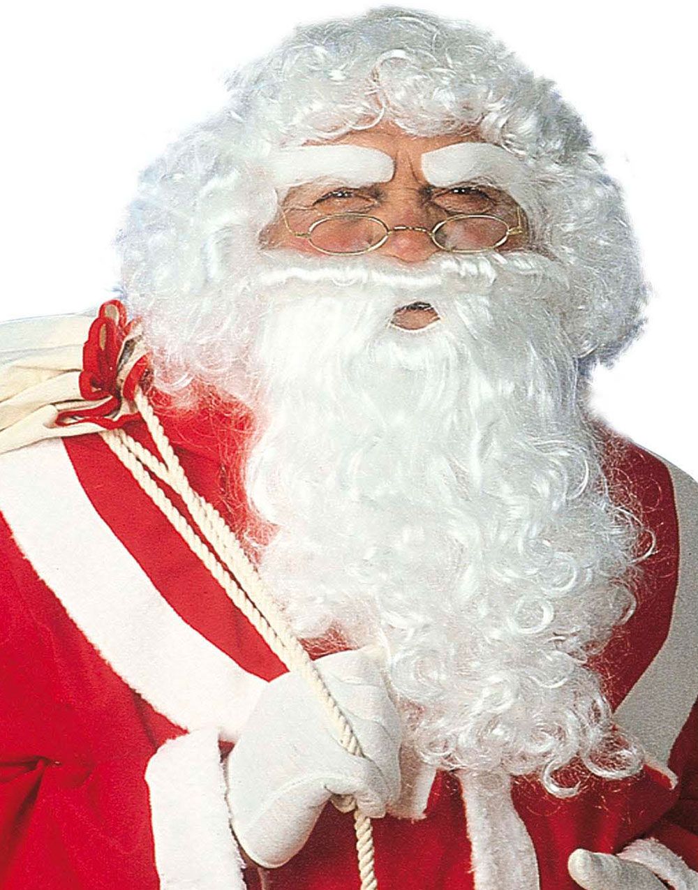 Hvitt Nisse Hår Sett med skjegg - 4 Deler og andre Karneval & Party ...