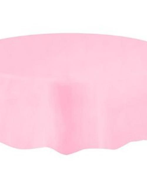 Lys Rosa Rund Plastduk 213 cm - Runde Duker - Duker og Bordløpere - Produkttyper - ALT TIL FEST