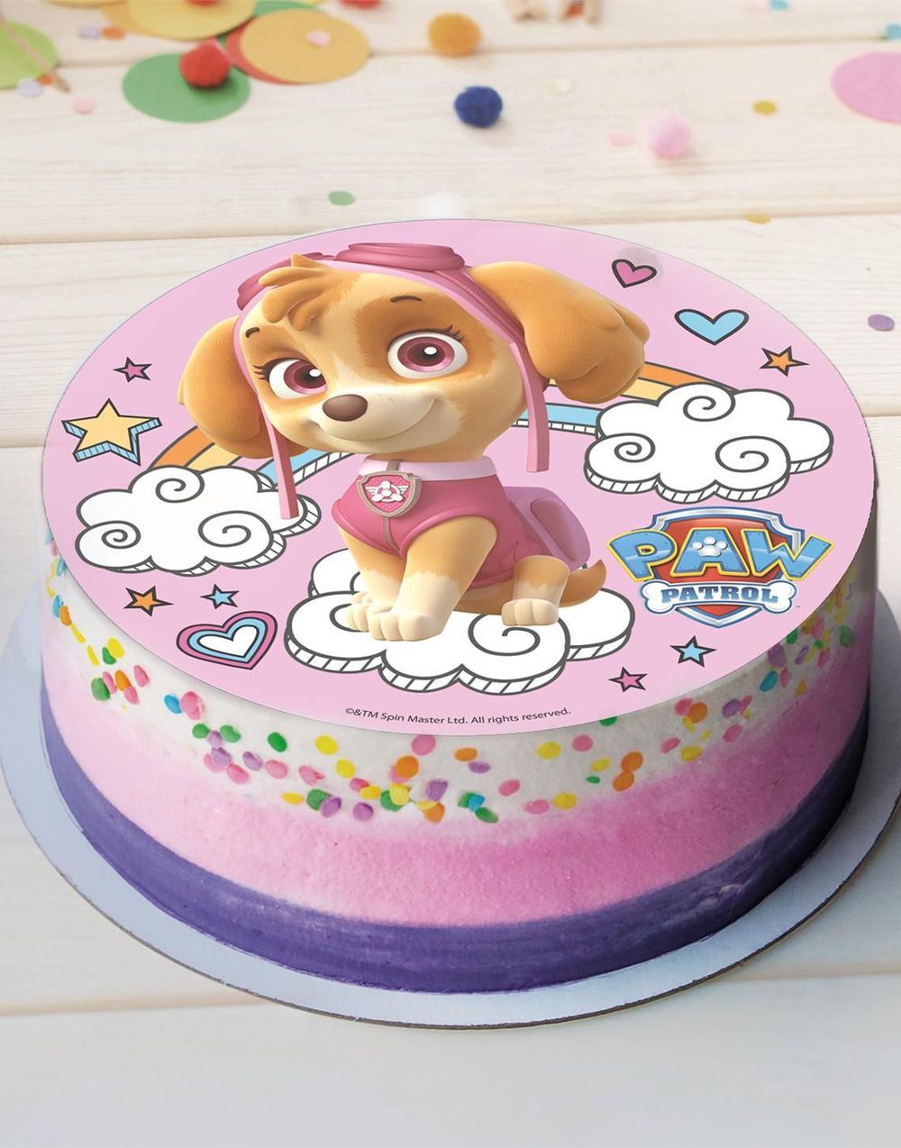 Kakebilde med Skye Paw Patrol Motiv - Spiselig Kakepynt - Kakepynt og ...