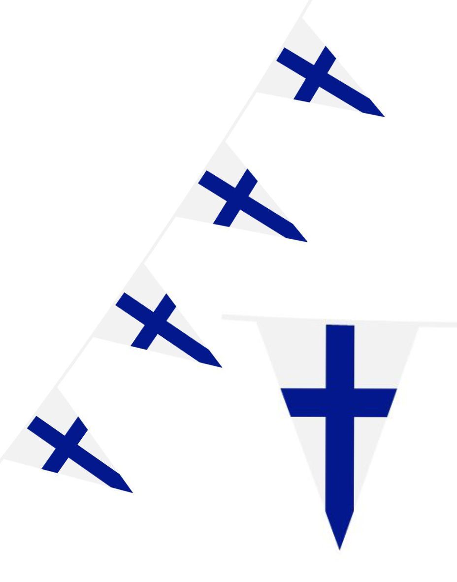 Finsk Flagg Vimpelbanner på 10 Meter - Vimpler / Flaggbanner ...