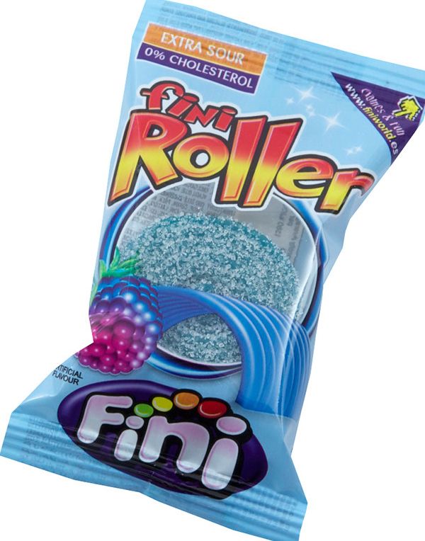 Fini Blue Raspberry Roller Fizz - Blå Vingummi - Se Alle Våre Søtsaker ...