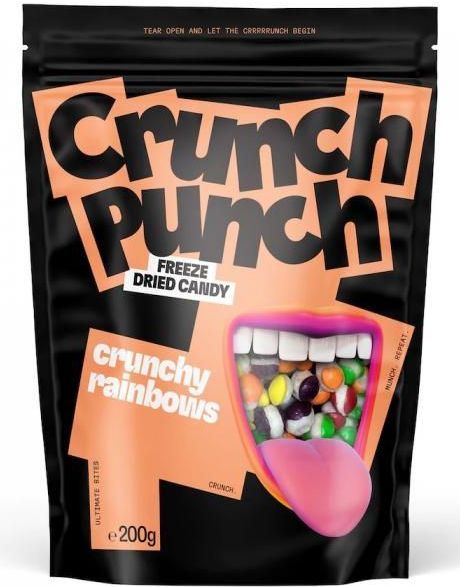 Crunch Punch Crunchy Rainbows - Pose med Frysetørket Godteri 100 gram ...
