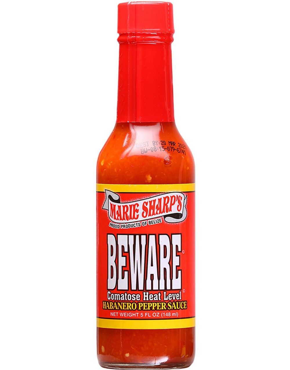 Marie Sharp's BEWARE Hot Sauce - Kjempesterk Habanero Chilisaus 148 ml ...