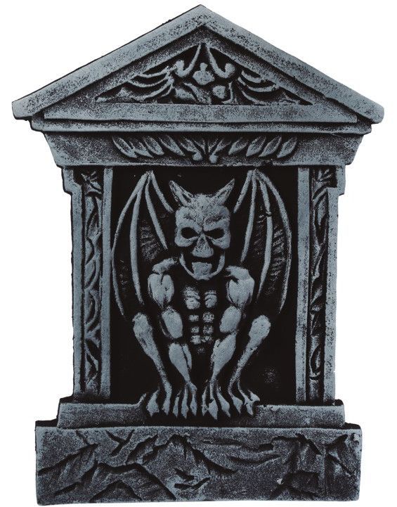 Vannkaster/Gargoyle Gravestein i Isopor 52x35 - Figurer - Figurer og ...