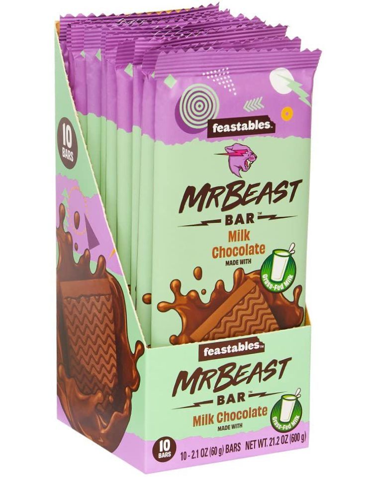 10 st Mr. Beast Bar Milk Chocolate 60 g (USA Import) - Hel Eske - Se ...