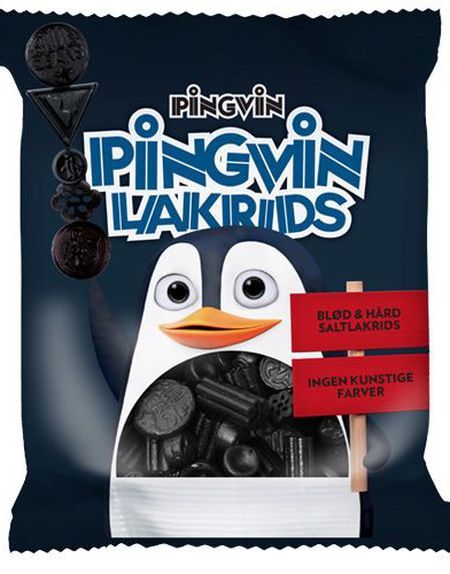 Pose med Pingvin Blandet Lakris - Myk og Hard Saltlakris 110 gram - Se ...