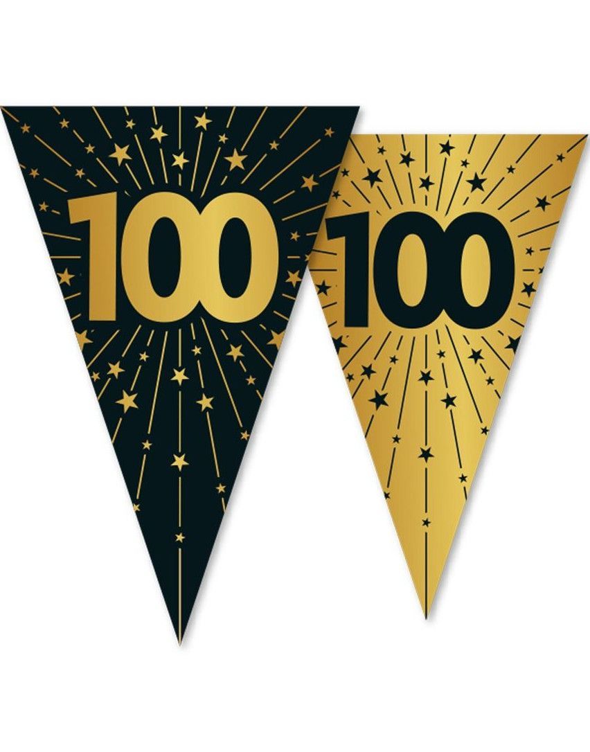100-års Feiring - 10 Meter Banner med 15 Flagg - Vimpler / Flaggbanner ...
