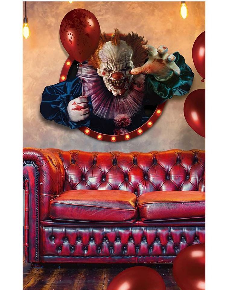 Horror Sirkus Klovn Veggdekorasjon 70x80 cm - Veggdekorasjon - Vegg ...