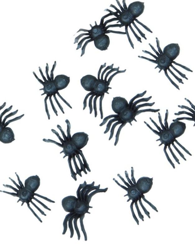 70 stk Svarte Små Edderkopper - Figurer - Figurer og Pynt - KARNEVAL