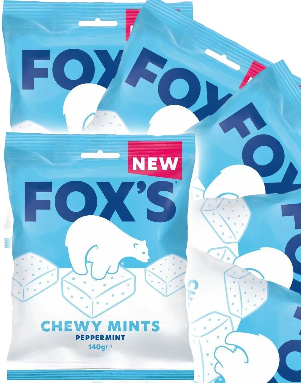 13 stk Fox's Chewy Mints - Karamellsukkertøy med Mintsmak - Hel Eske ...