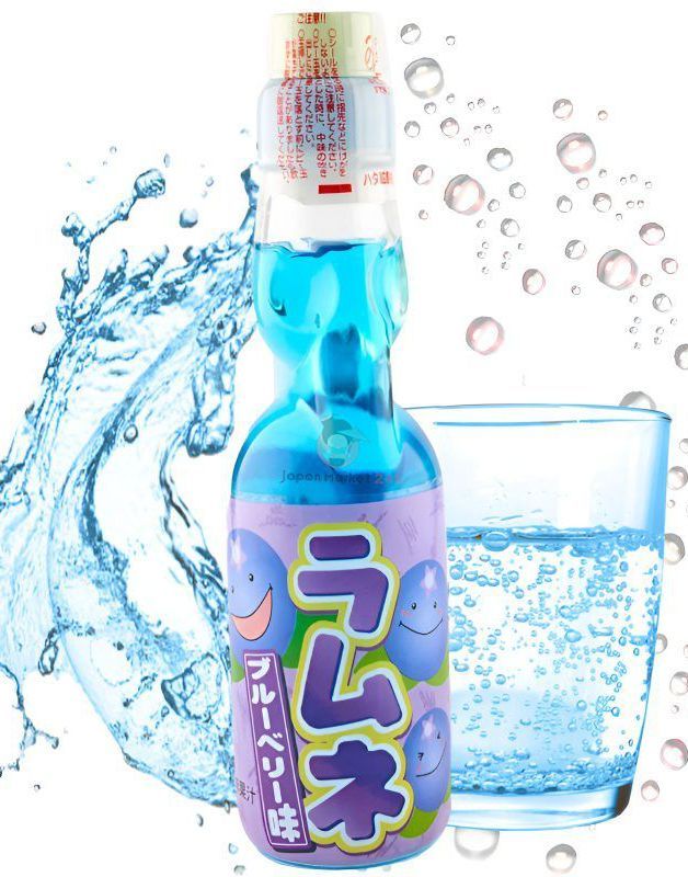Hata Ramune Blueberry - Brus med Blåbærsmak 200 ml (Japan Import) - Se ...