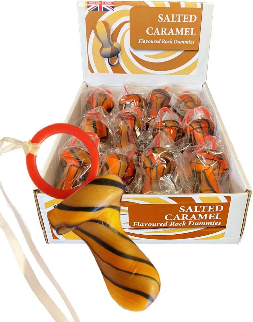 24 stk McAdams Salted Caramel Flavoured Rock Dummie/Smokk - Hel Eske ...