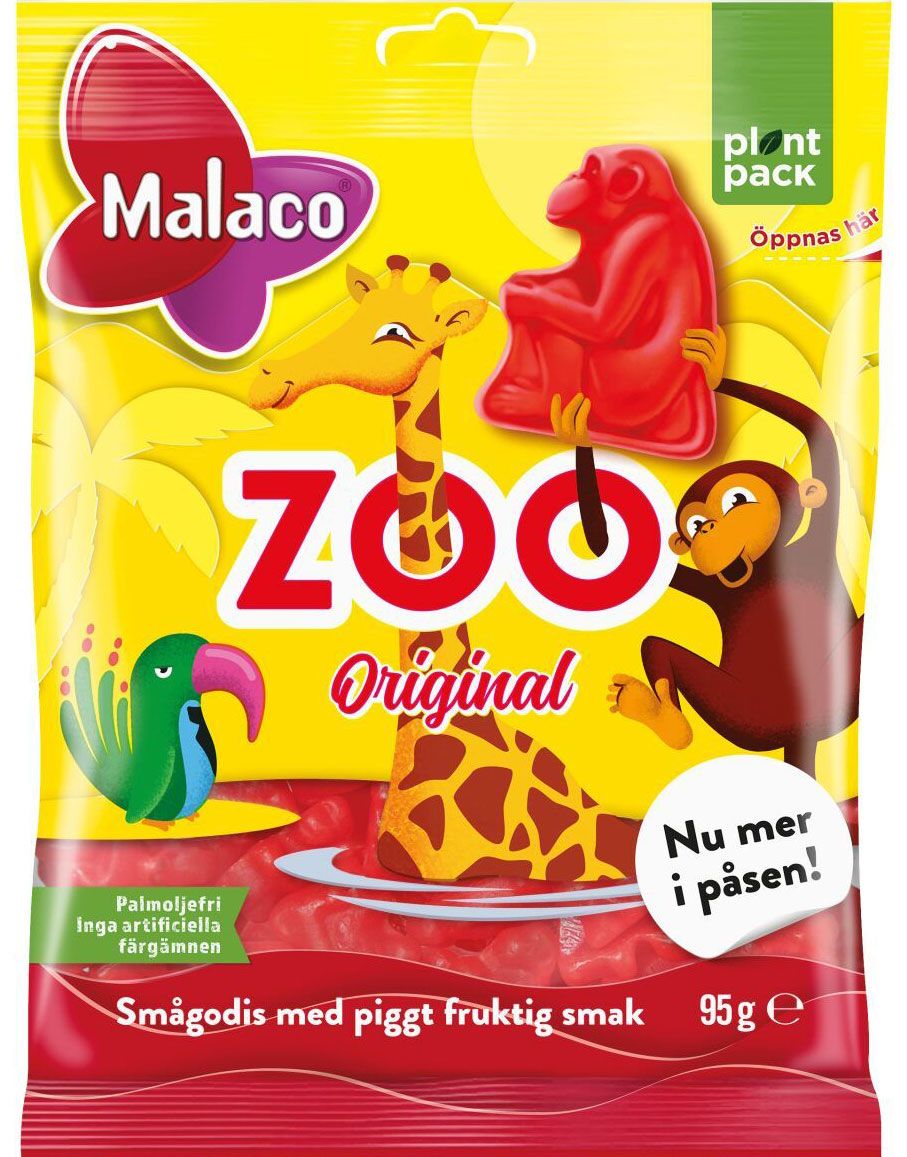 Pose med Malaco Zoo Original 95 gram - Se Alle Våre Søtsaker - Søtsaker ...