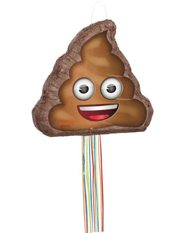 Poop Emoji Pull Pinata 45,5x43 cm - Pinata - Produkttyper - ALT TIL FEST
