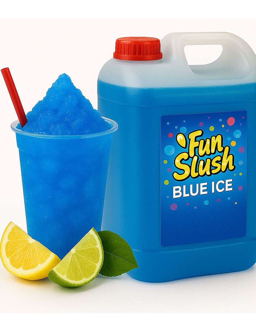 5 liter Blue Ice Slush-Konsentrat - 30 liter Ferdig Popz Fun Slush ...