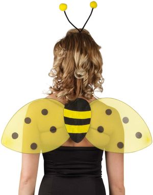 Bie Sett med Vinger og Hårbøyle med Følehorn og andre Diverse Hodeplagg