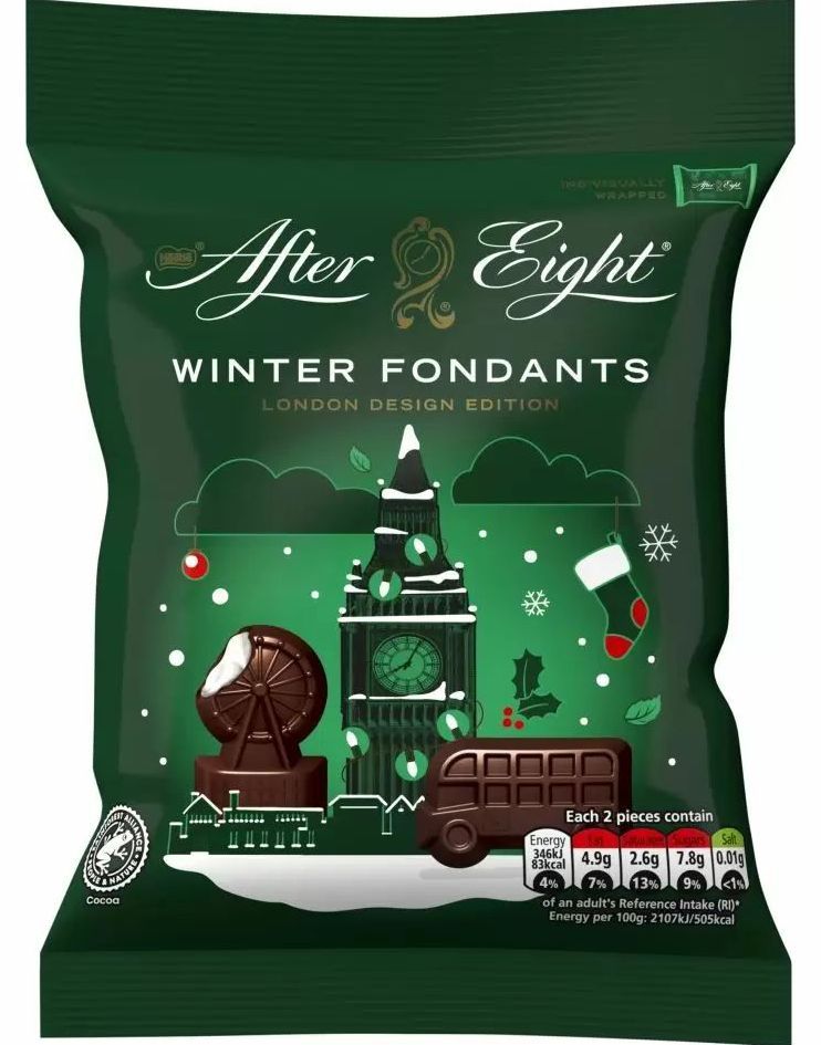 After Eight Winter Fondants - Mørke Sjokoladebiter med Peppermyntefyll ...
