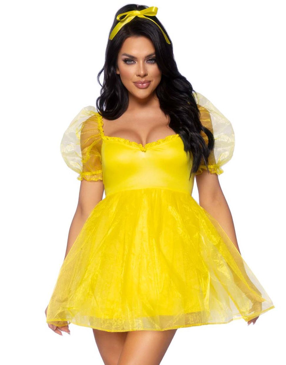Frosted Organza Babydoll - Belle Inspirert Gul Kostymekjole til Dame ...