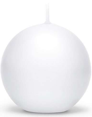 6 stk Hvite Kuleformet Stearinlys 8 cm - Kulelys - Stearinlys og ...