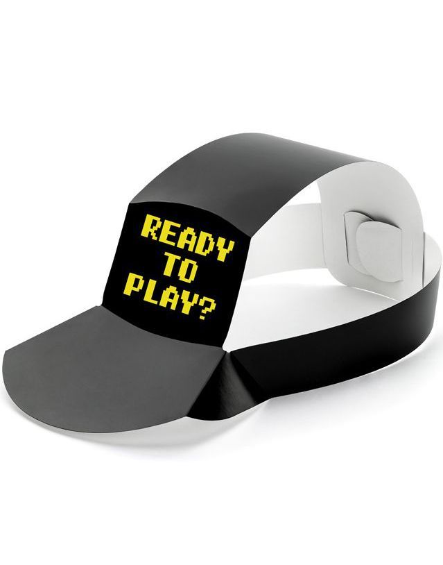 DIY Gaming Party - 6 stk Paper Caps - Caps - Hodeplagg - ACCESSORIES