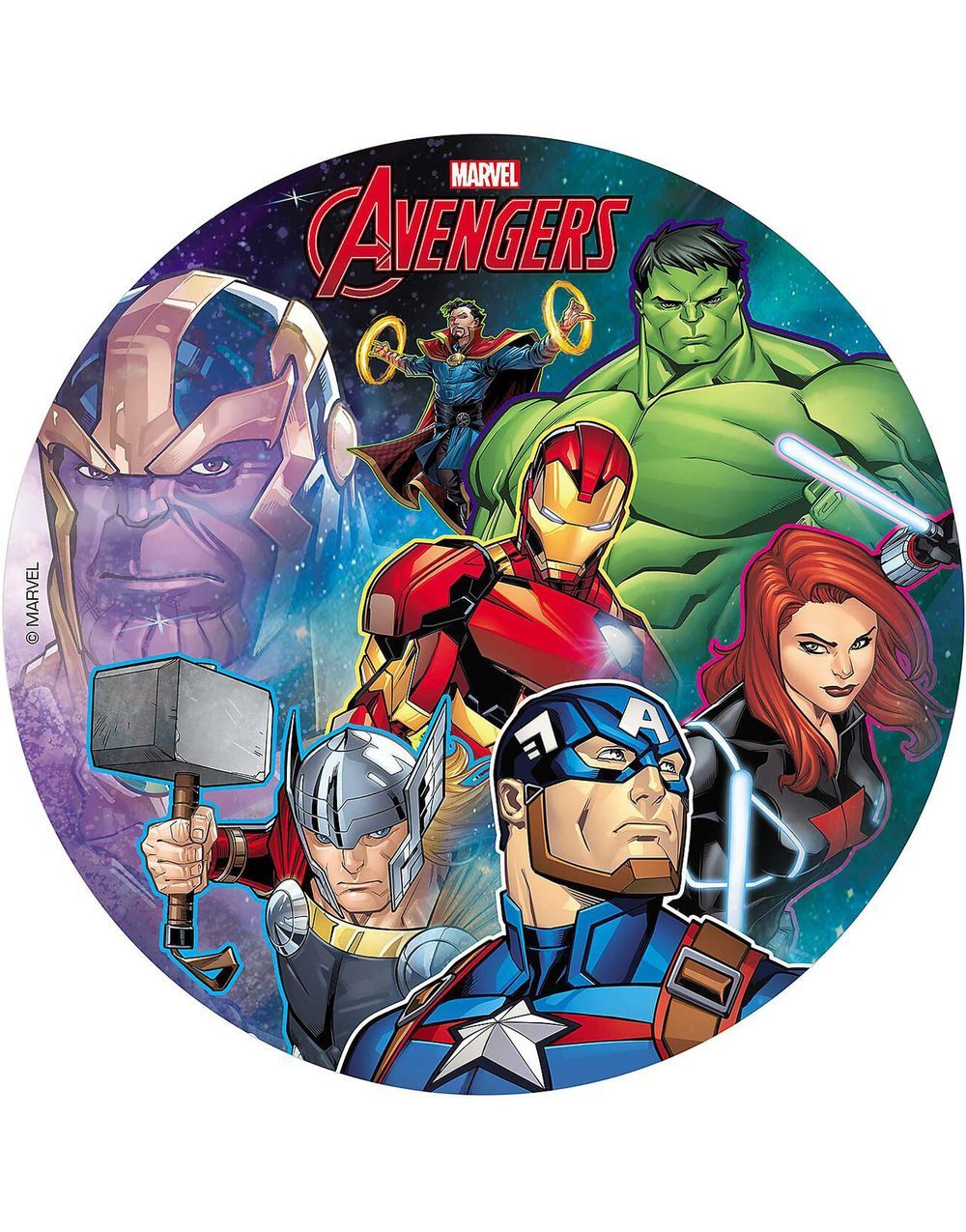 Kakebilde med Marvel Avengers Motiv - Spiselig Kakepynt - Kakepynt og ...