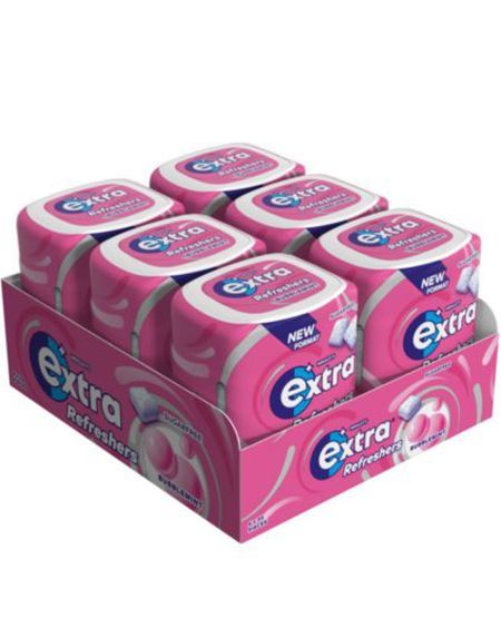 6 stk Extra Refreshers Bubblemint Tyggegummi Boks 67g - Hel Eske - Se Alle Våre Søtsaker ...