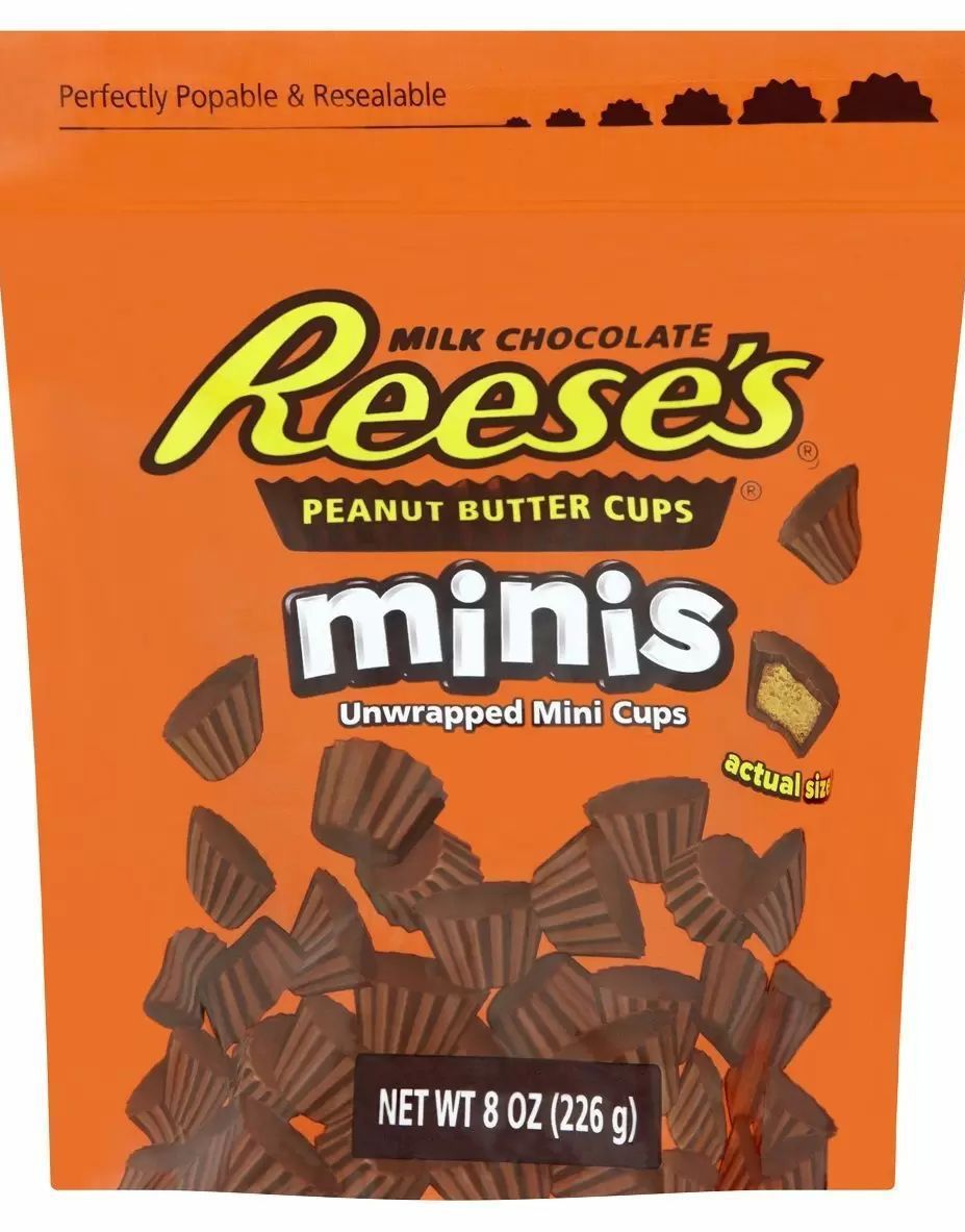 Reese’s Mini Peanut Butter Cups Unwrapped - Stor pose 185 gram (USA Import) - Se Alle Våre ...